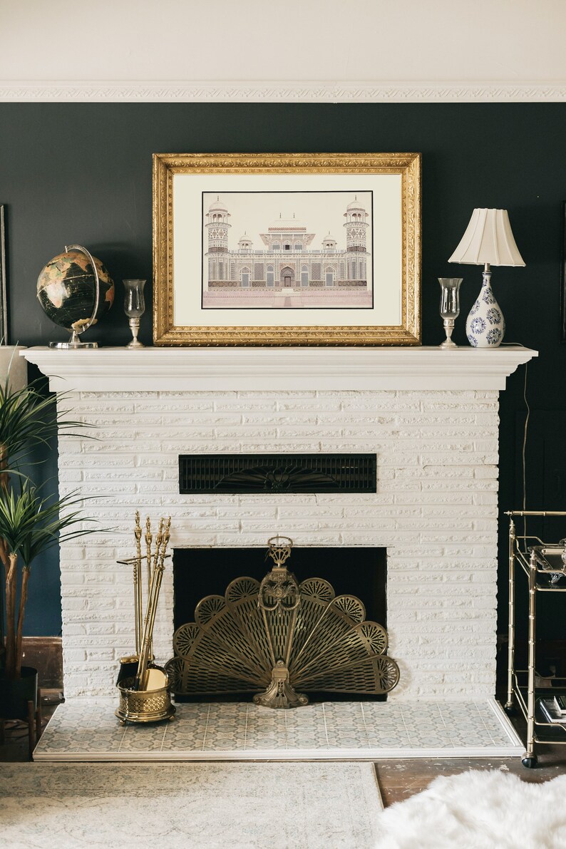 Printable Vintage Amber Fort Drawing Jaipur Boho Decor - Etsy