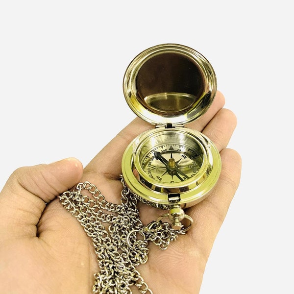 Brass Button Compass - Etsy