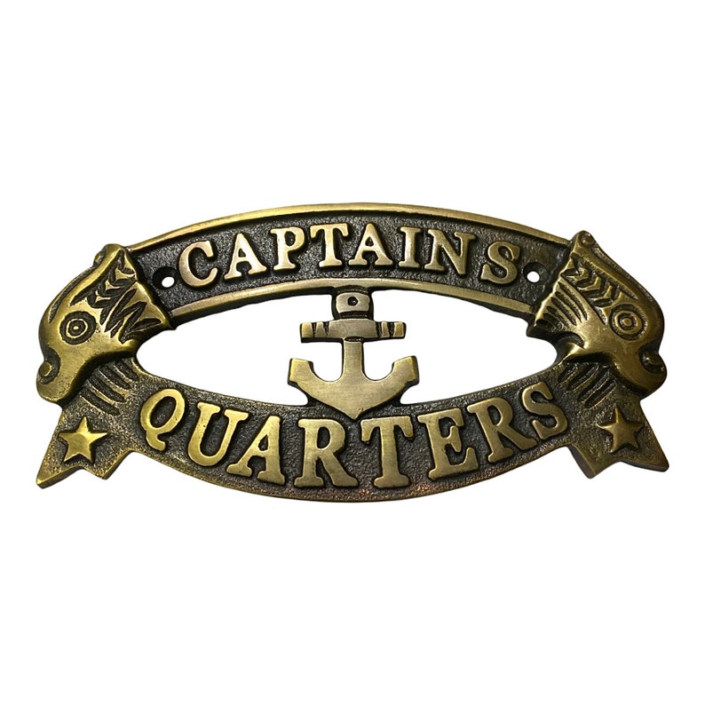 Captain Quarters Sign Nautical Antique Plaque Ship Boat Sign - Etsy
