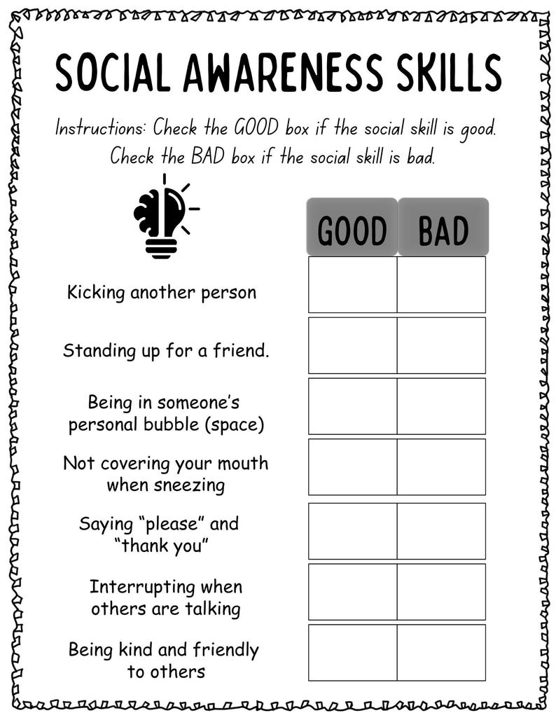 Social Awareness Journal for Homeschool, Emotion Learning Worksheets ...