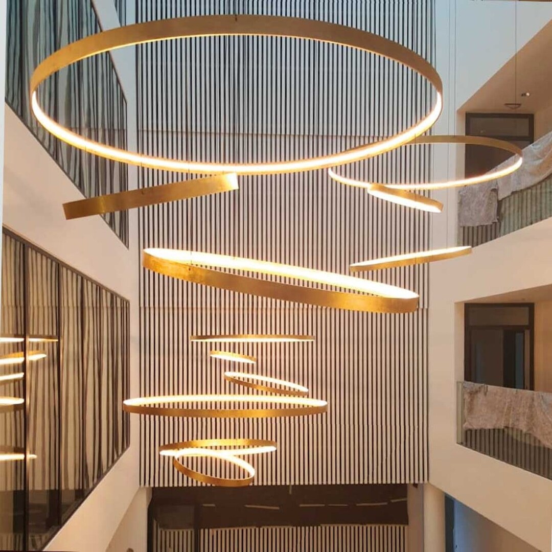 S.luce Made Custom LED Ring Pendant Lamp 100 140 Cm Desired Color ...