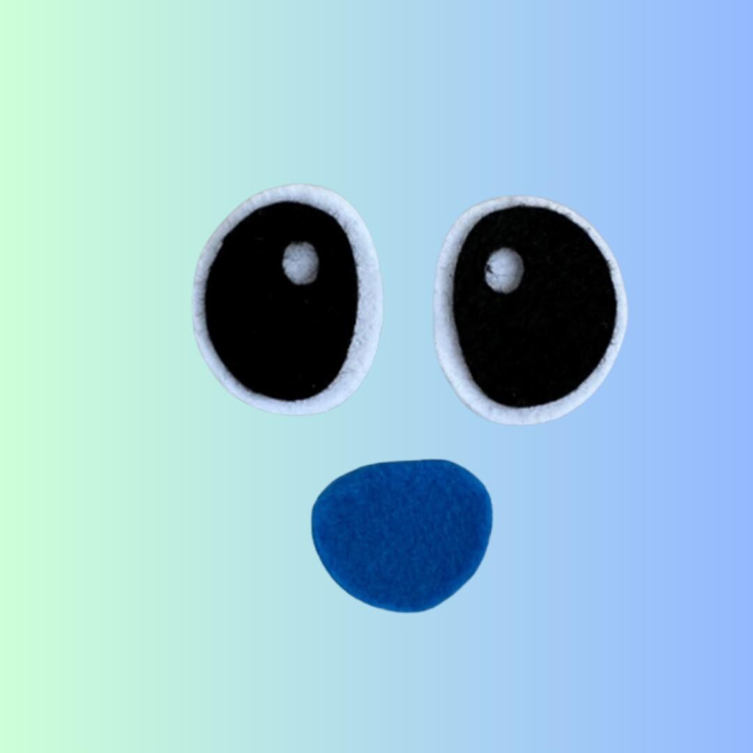 2 Full Sets Stitch Felt Face Felt, Alien Felt Eyes, Kawaii Felt Face ...