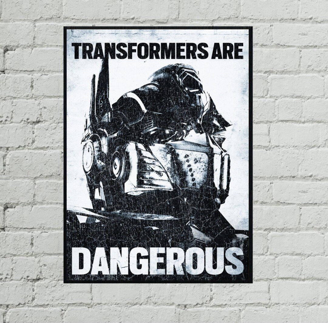 Transformers Black and White Propaganda Artwork Poster - Etsy