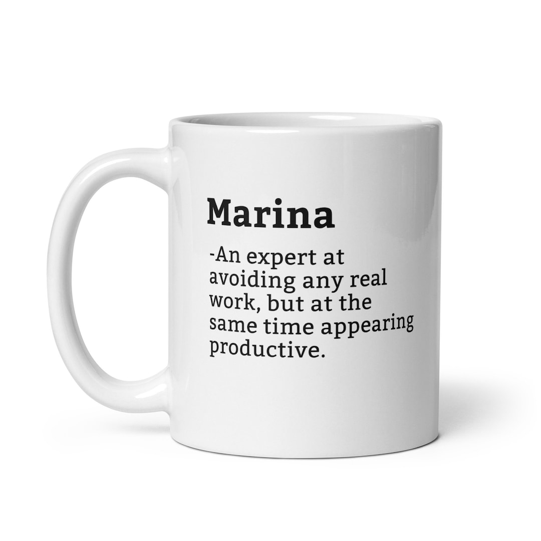 Marina Mug-coworker Mug-marina Definition Mug-personalised Marina Mug ...
