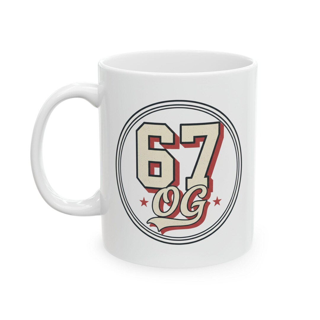 Retro 67 Badge Mug | Vintage Sports Logo Ceramic Mug - Etsy