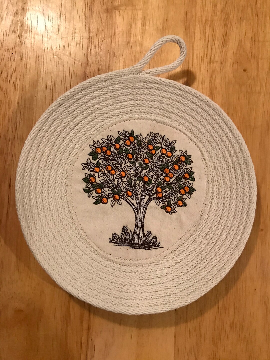 Rope Trivet With Autumn Tree Etching - Etsy