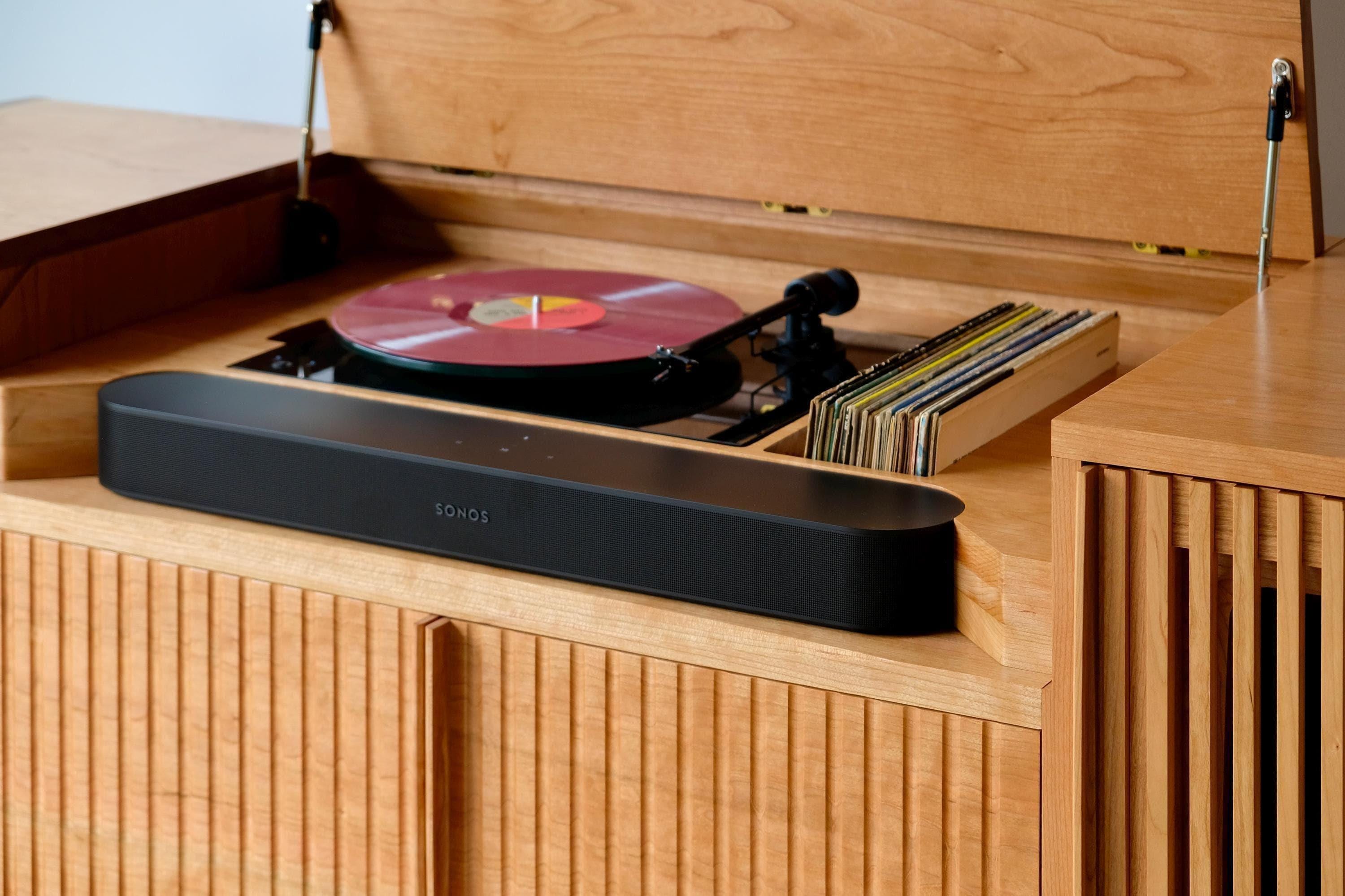 Custom Handmade Solid Wood Sonos-integrated Vinyl Record Console & TV ...