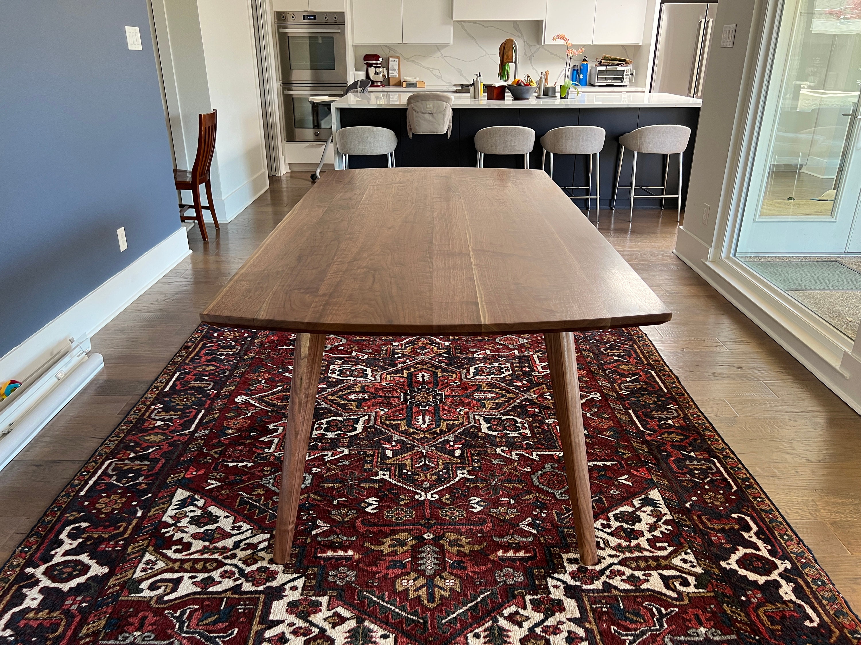 The Everyday Table | Handcrafted MCM Dining Table in Solid Walnut - Etsy