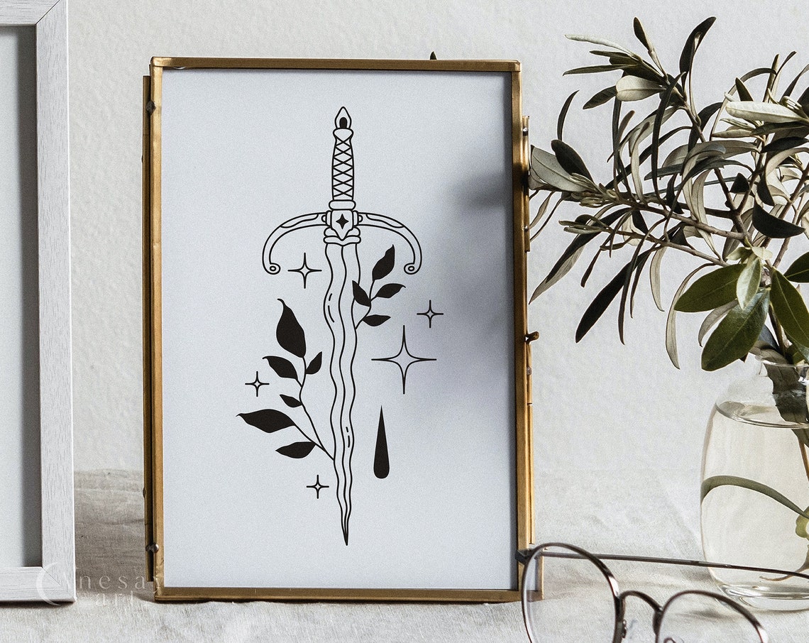 Celestial Dagger SVG Mystical Sword Svg Files for CRICUT - Etsy