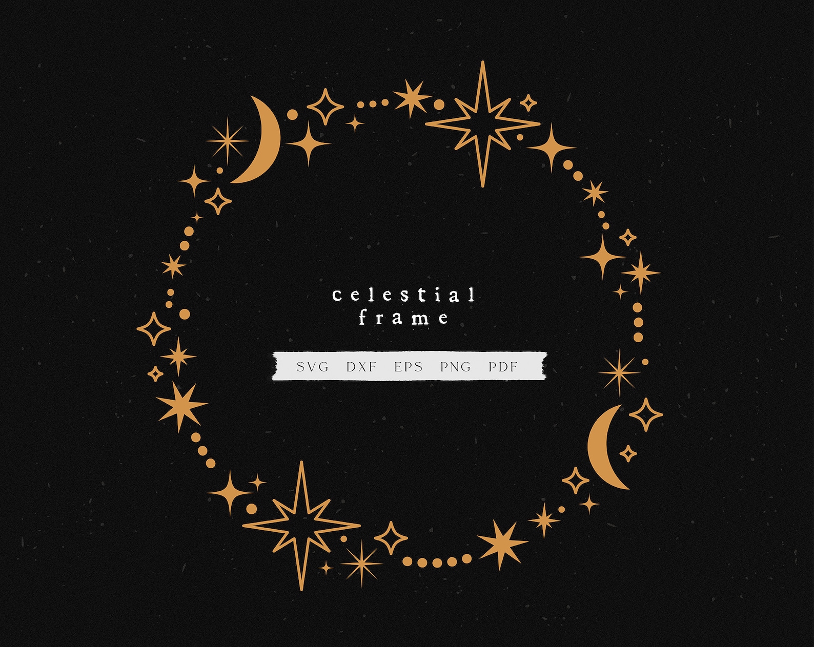 Celestial Circle Frame SVG Tarot Journal Celestial CLIPART - Etsy