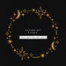 Celestial Circle Frame SVG, Printable Celestial Wedding PNG, Celestial ...