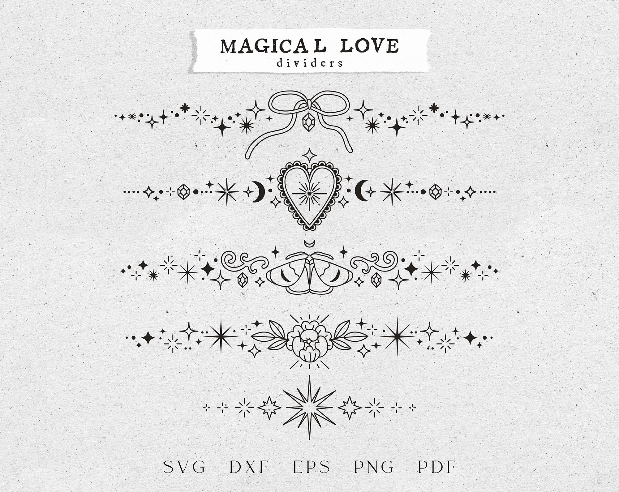 Celestial Wedding Invitation Borders, Celestial Frame Svg, Tarot ...