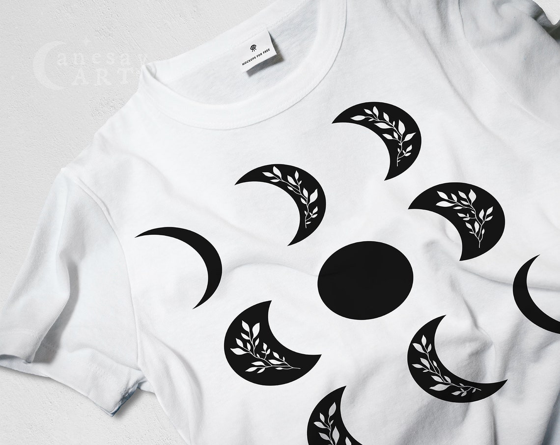 Floral Moon Phase Svg Bohemian Moon Svg File for Cricut | Etsy