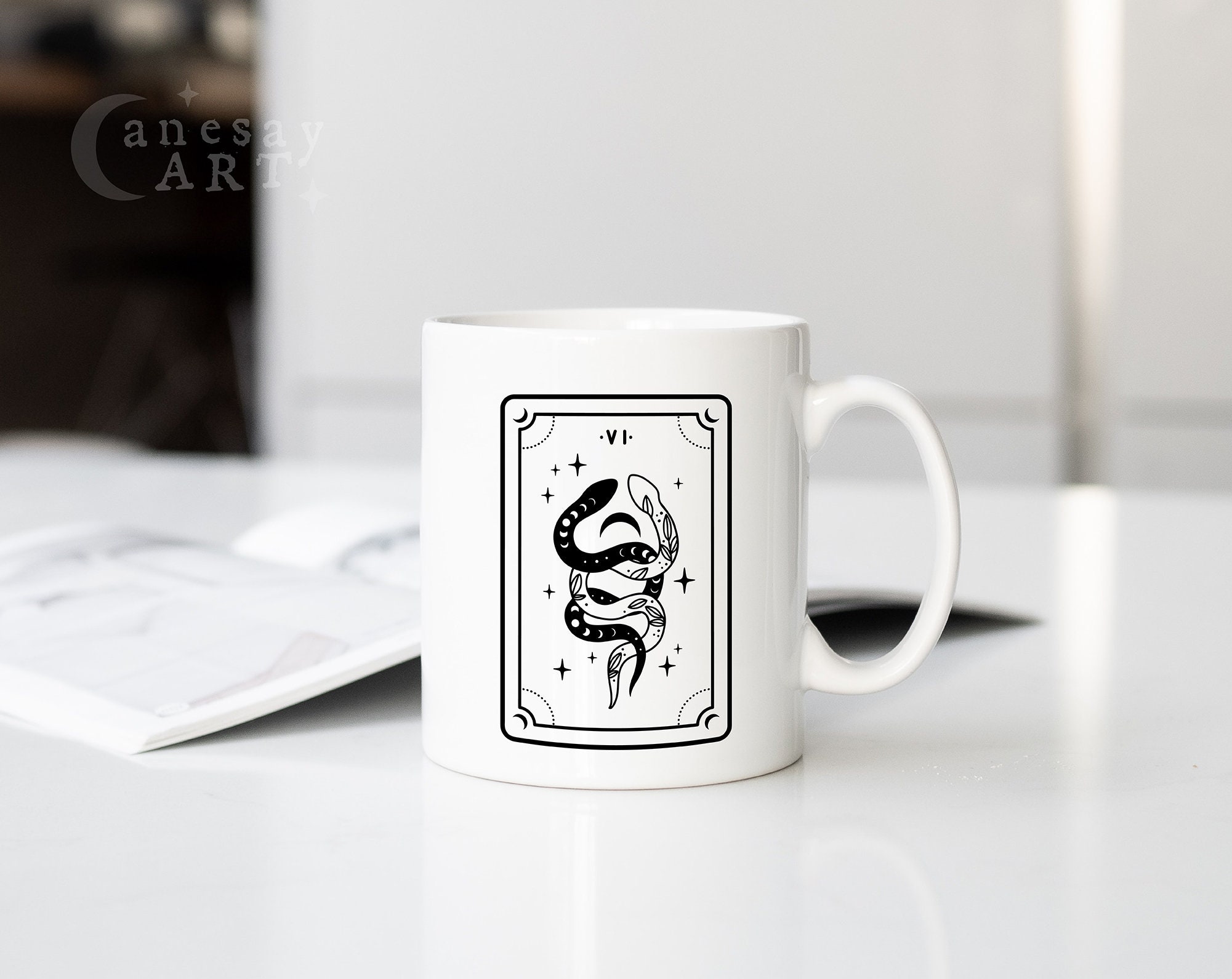 Tarot Cards Svg Celestial Svg File for Cricut Snake Art - Etsy