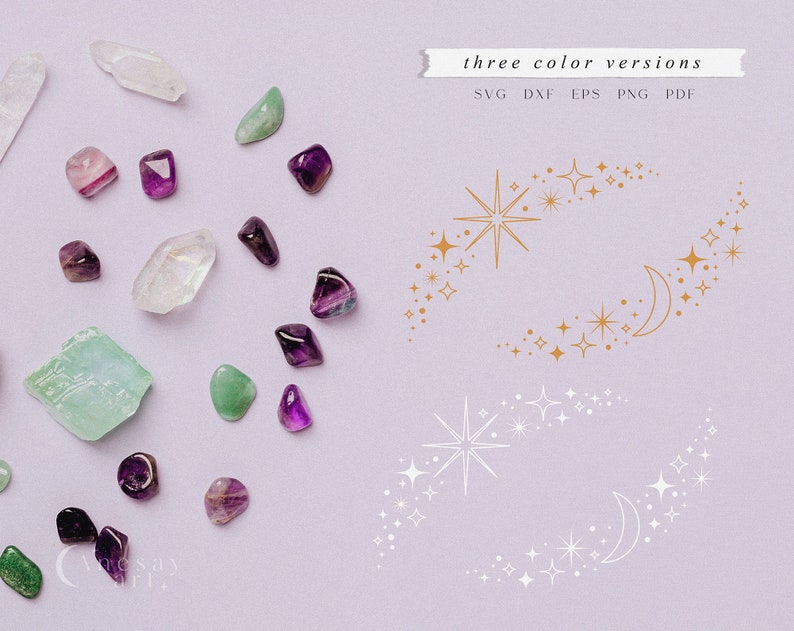 Celestial Circle Frame SVG Star Frame Svg Files for CRICUT - Etsy