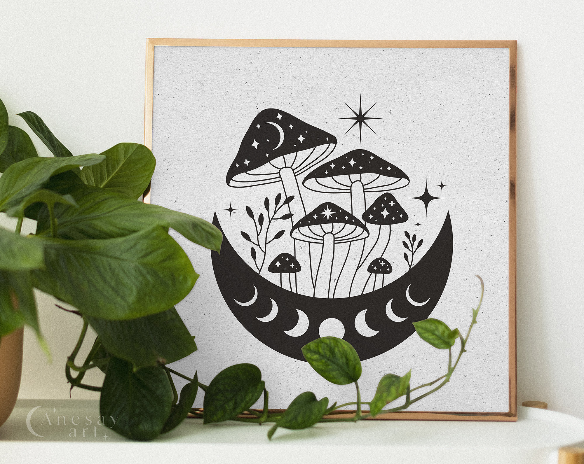 Moon Svg Bundle Boho Moon Phases Svg Floral Moon Svg File - Etsy