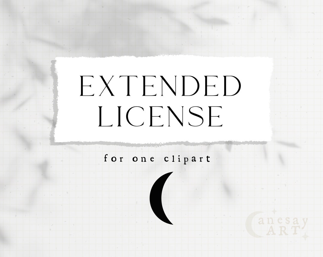 Extended License for One Clipart Commercial Use Celestial Extended ...