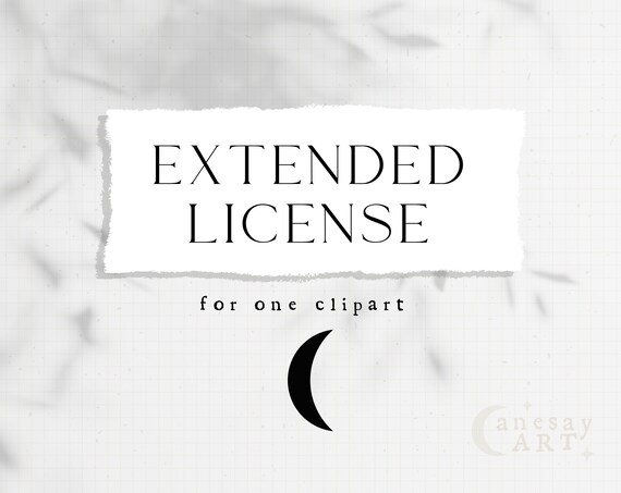 Extended License for One Clipart Commercial Use Celestial | Etsy