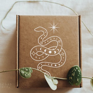 Moon Phases Snake Svg, Mystical Snake Clipart Png, Witchy Serpent Svg ...