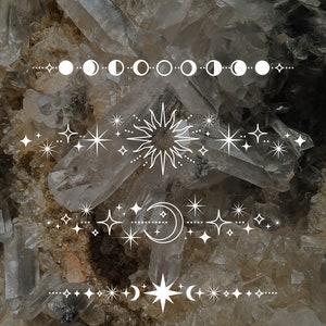 Celestial Frame SVG, Magical Divider Svg Files for Cricut, Celestial ...