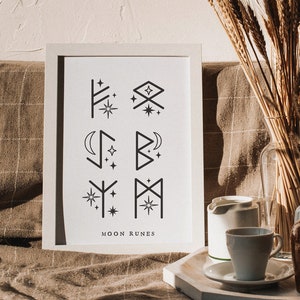 Celestial Moon Runes SVG, Viking Symbol Svg Files for CRICUT, Mystical ...