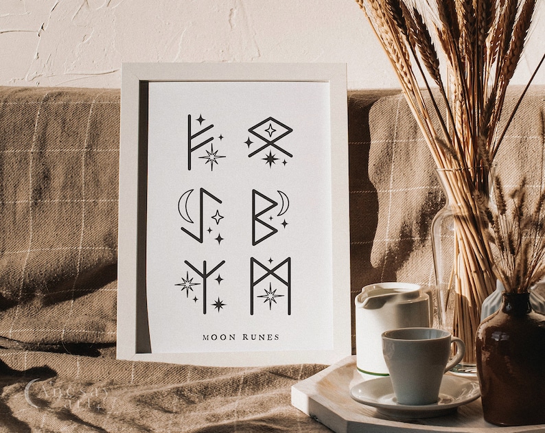 Celestial Moon Runes SVG Viking Symbol Svg Files for CRICUT - Etsy UK