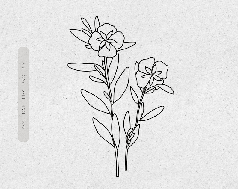 Wildflower SVG Daisy Flower Svg Flower CLIPART Png - Etsy