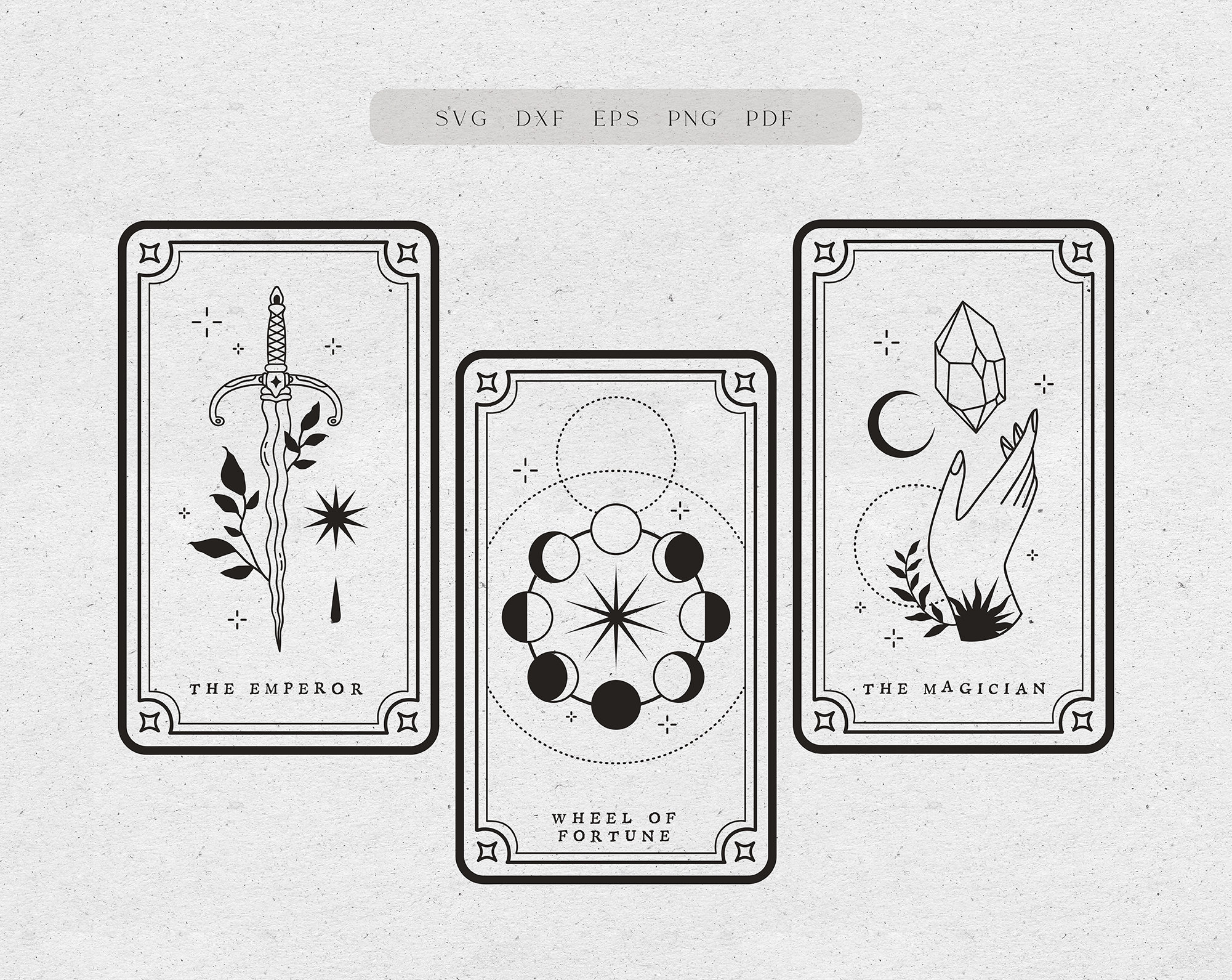 Unique Celestial Tarot SVG Mystical Tarot Card Svg Modern - Etsy