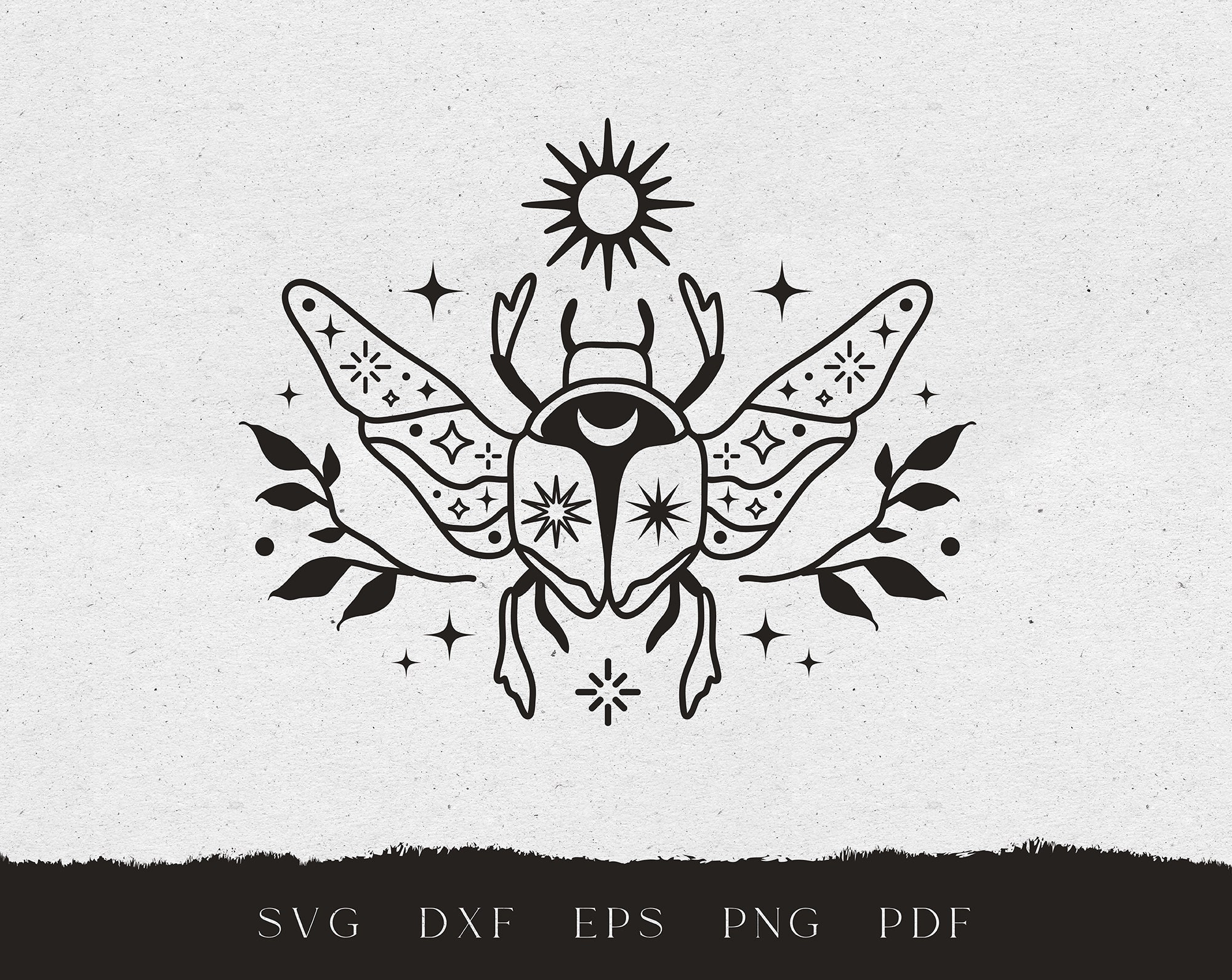 Celestial Insect Svg Magic Beetle Svg Files for Cricut - Etsy