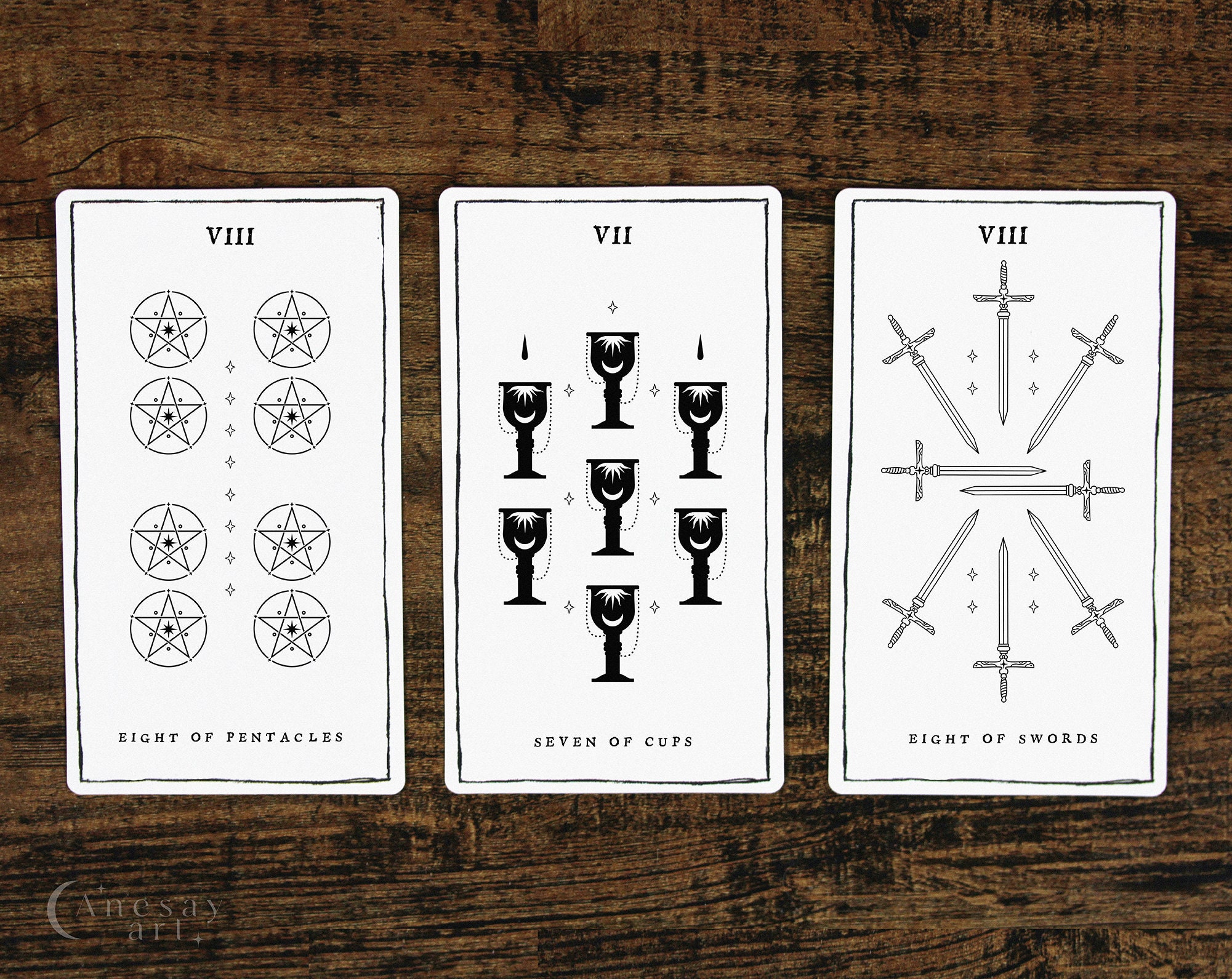 Modern Witch Tarot Cards SVG Minor Arcana Celestial Tarot Svg - Etsy