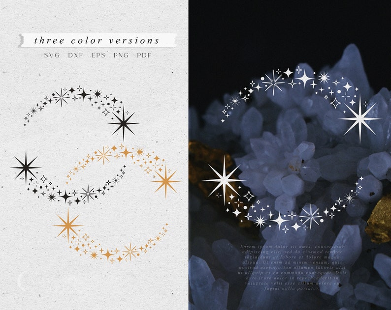 Celestial Circle Frame SVG Printable Celestial Wedding PNG - Etsy