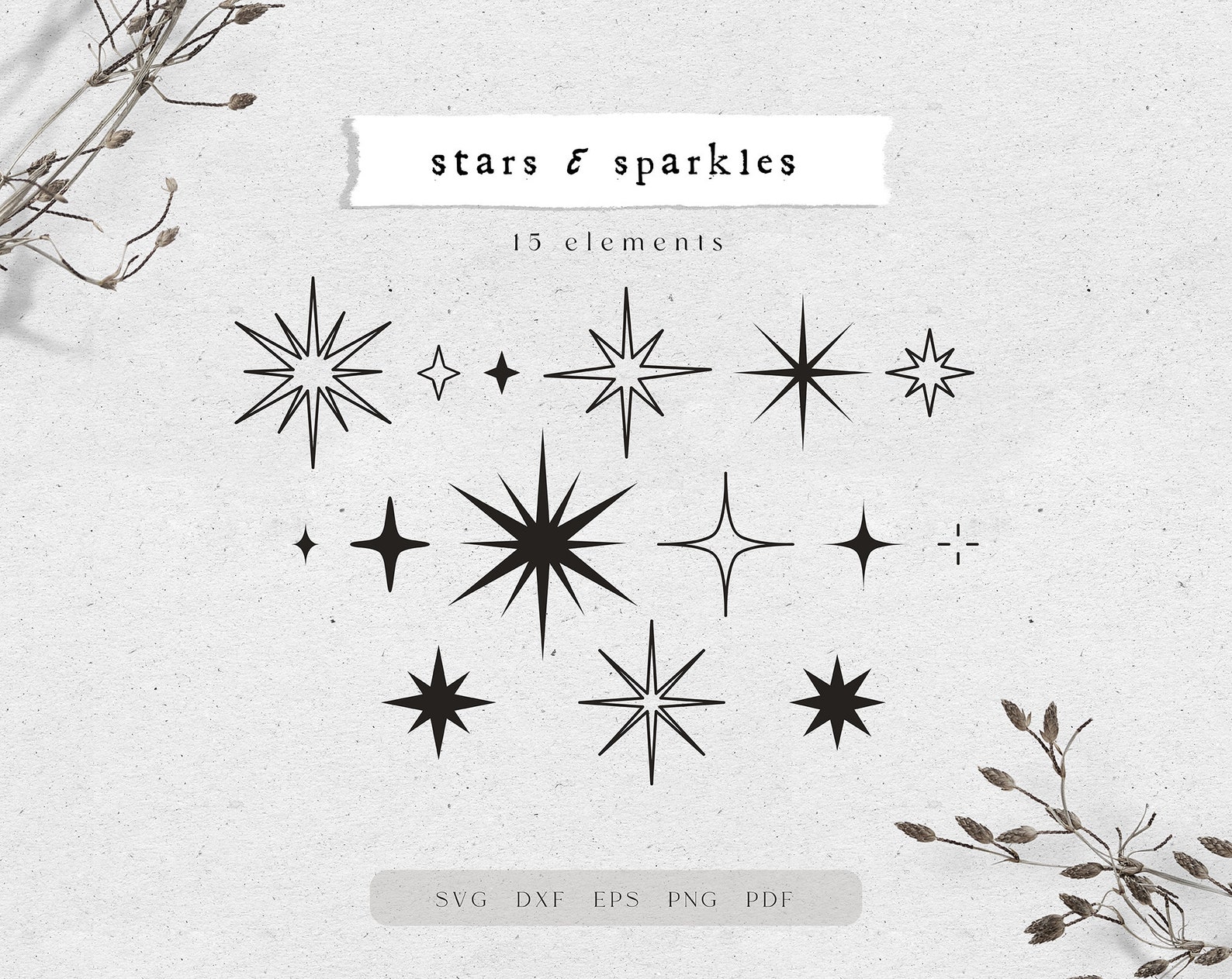 Star and Sparkles SVG Celestial Svg Files for CRICUT - Etsy