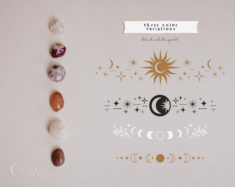 Celestial Frame Divider SVG Magical Divider for Tarot Journal - Etsy