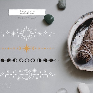 Celestial Frame SVG, Magical Divider Svg Files for Cricut, Celestial ...