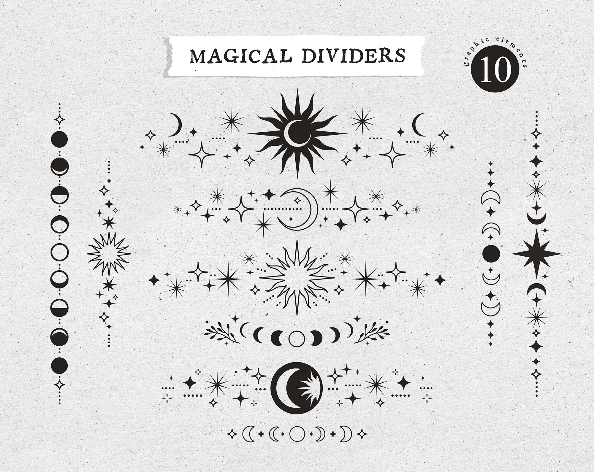 Celestial Frame SVG Magical Divider Svg Files for Cricut - Etsy Australia