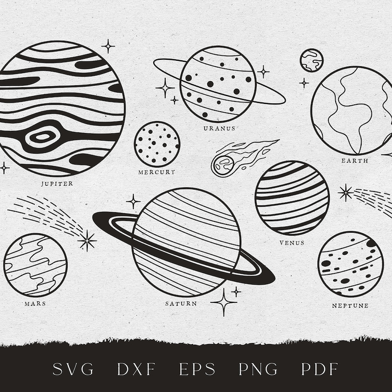Solar System Svg - Etsy