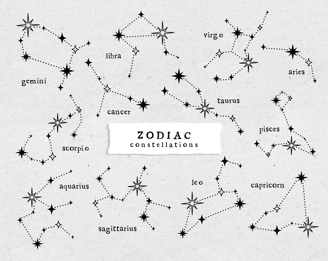 Zodiac Constellation SVG Astrology Svg File for CRICUT - Etsy