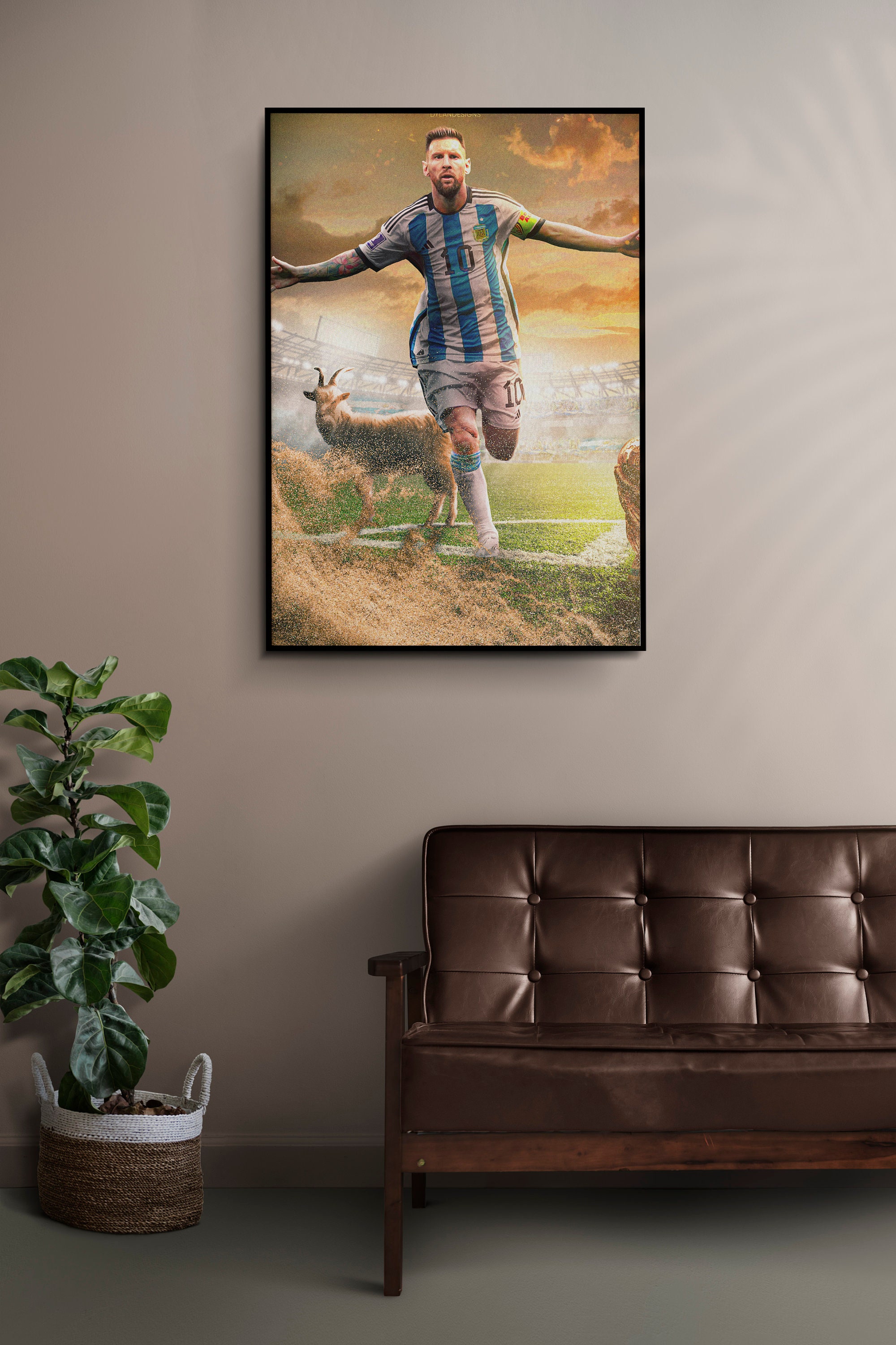 Lionel Messi Argentina World Cup Poster