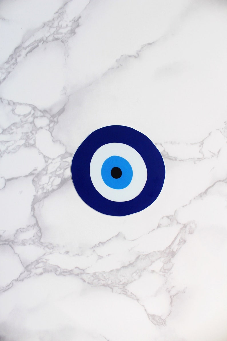 Evil Eye nazar Vinyl Waterproof Sticker, Water Bottle Sticker, Colorful ...