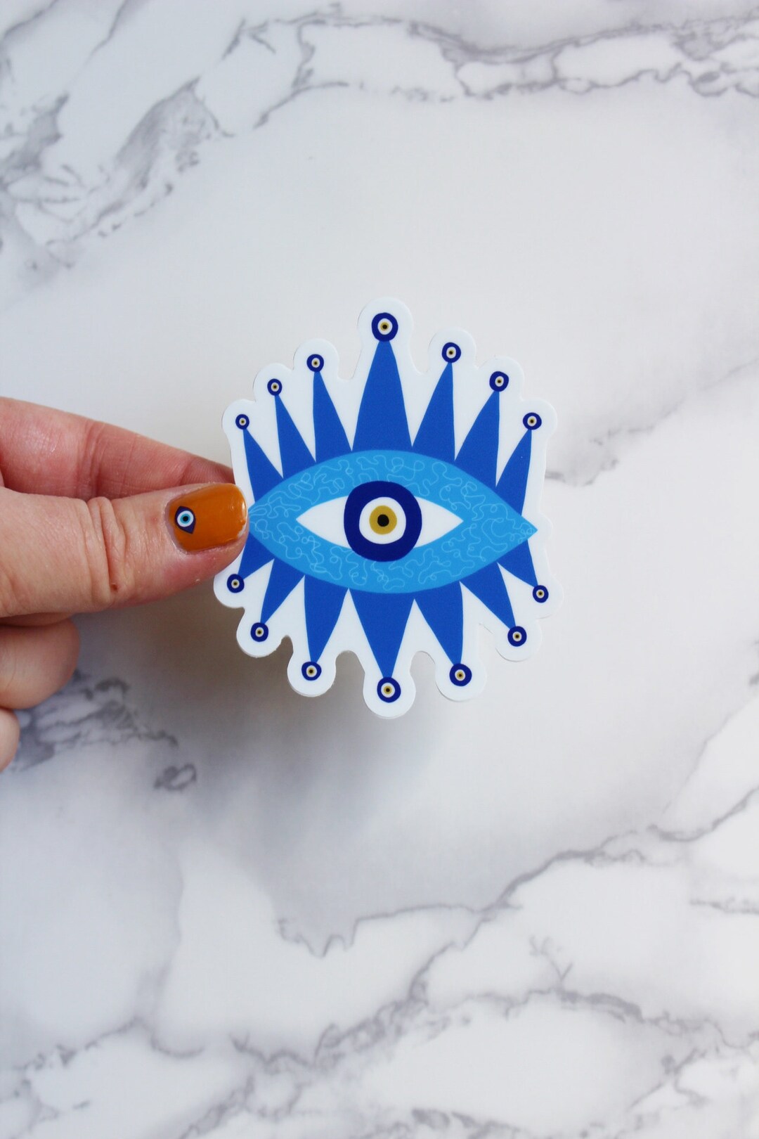 Multiple Evil Eye nazar Vinyl Waterproof Sticker, Water Bottle Sticker ...