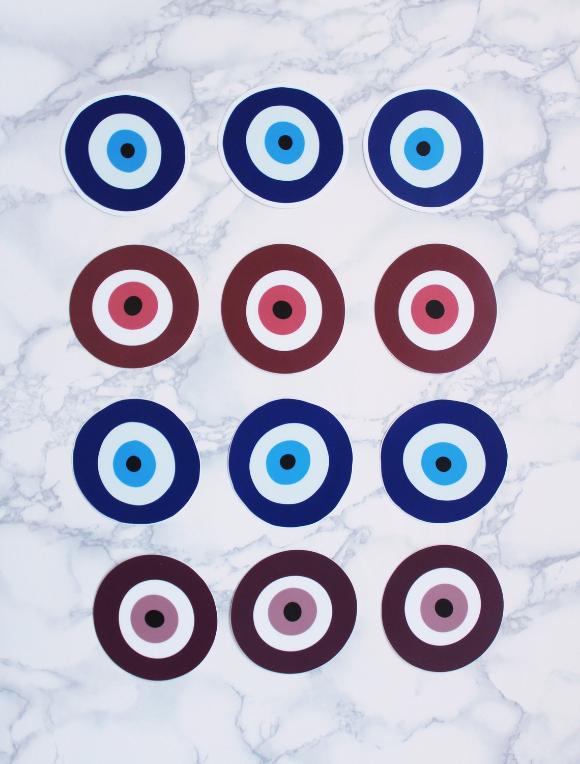 Evil Eye Pink Red nazar Vinyl Waterproof Sticker, Water Bottle Sticker ...