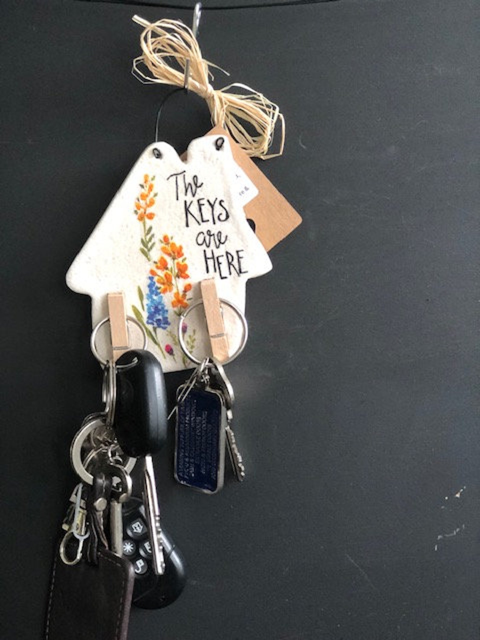 Charming unique key holder natural eco-friendly home | Etsy