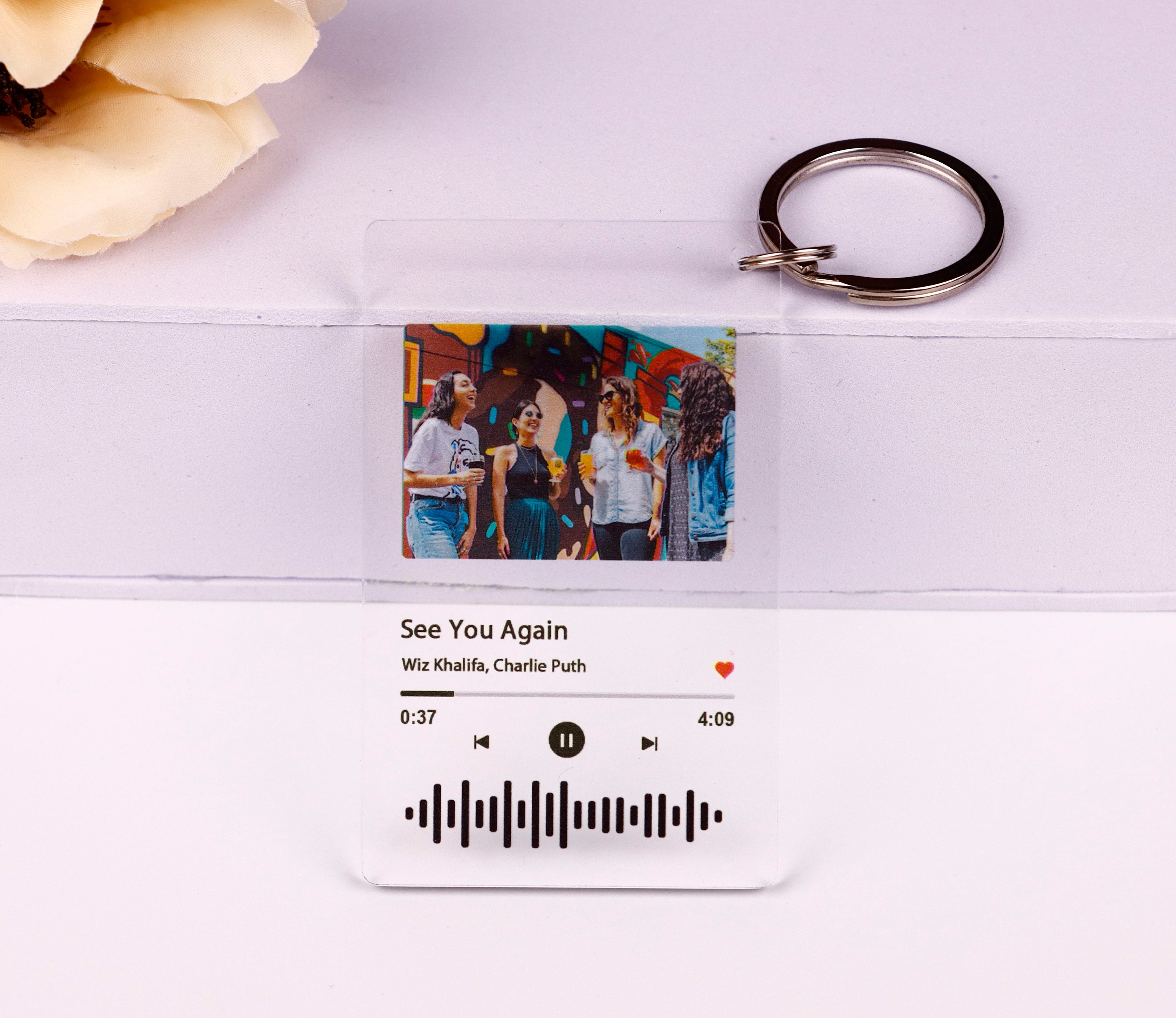 Spotify keychain picture song keychain photo keychain | Etsy