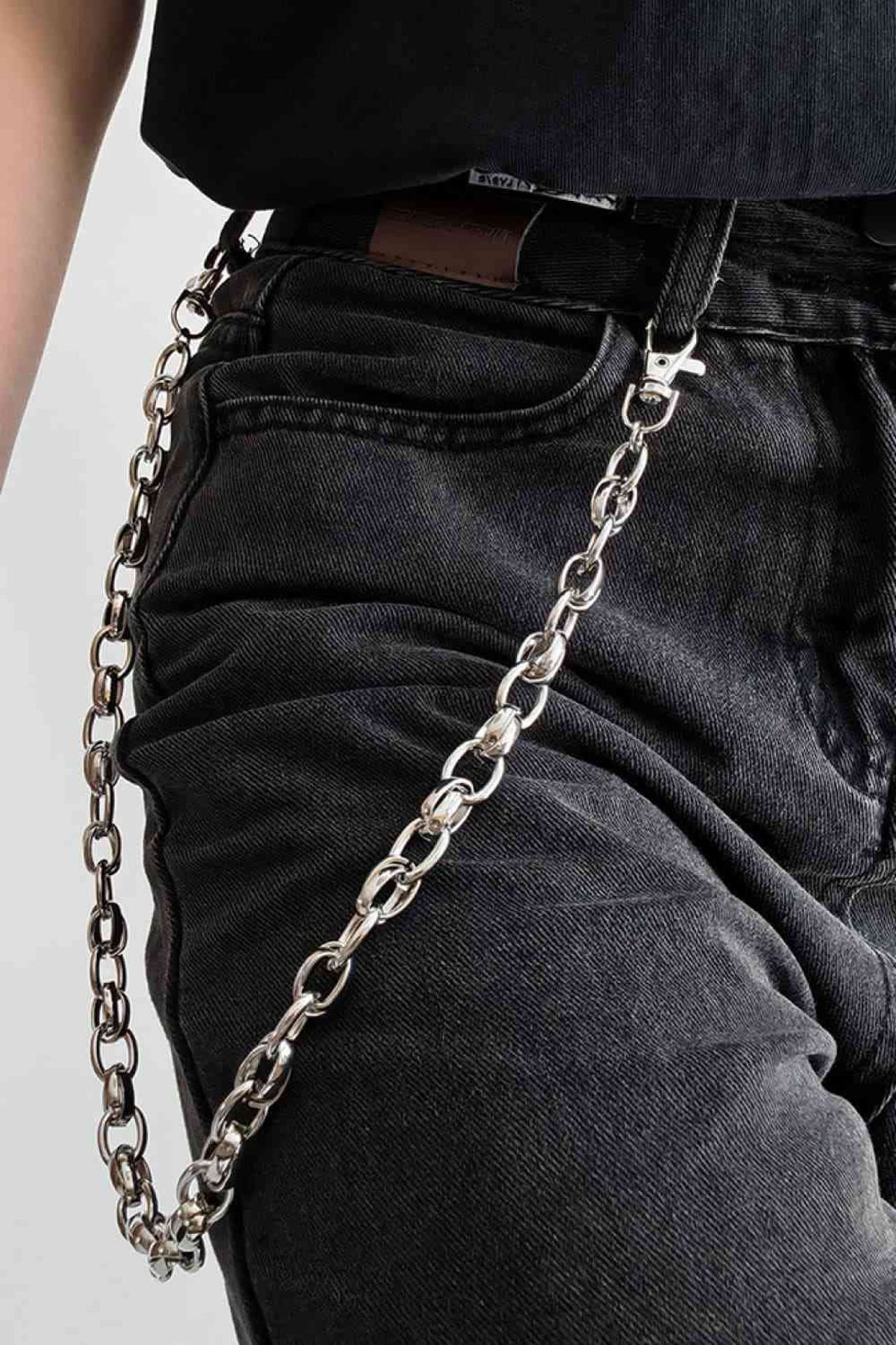 Women's Single Layer Iron Chain Silver Color Belt - Etsy