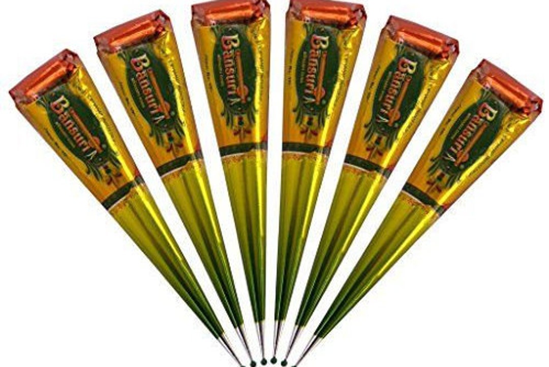 Bansuri Natural Henna Mehandi Cone for Face Freckles Temporary Tattoo ...