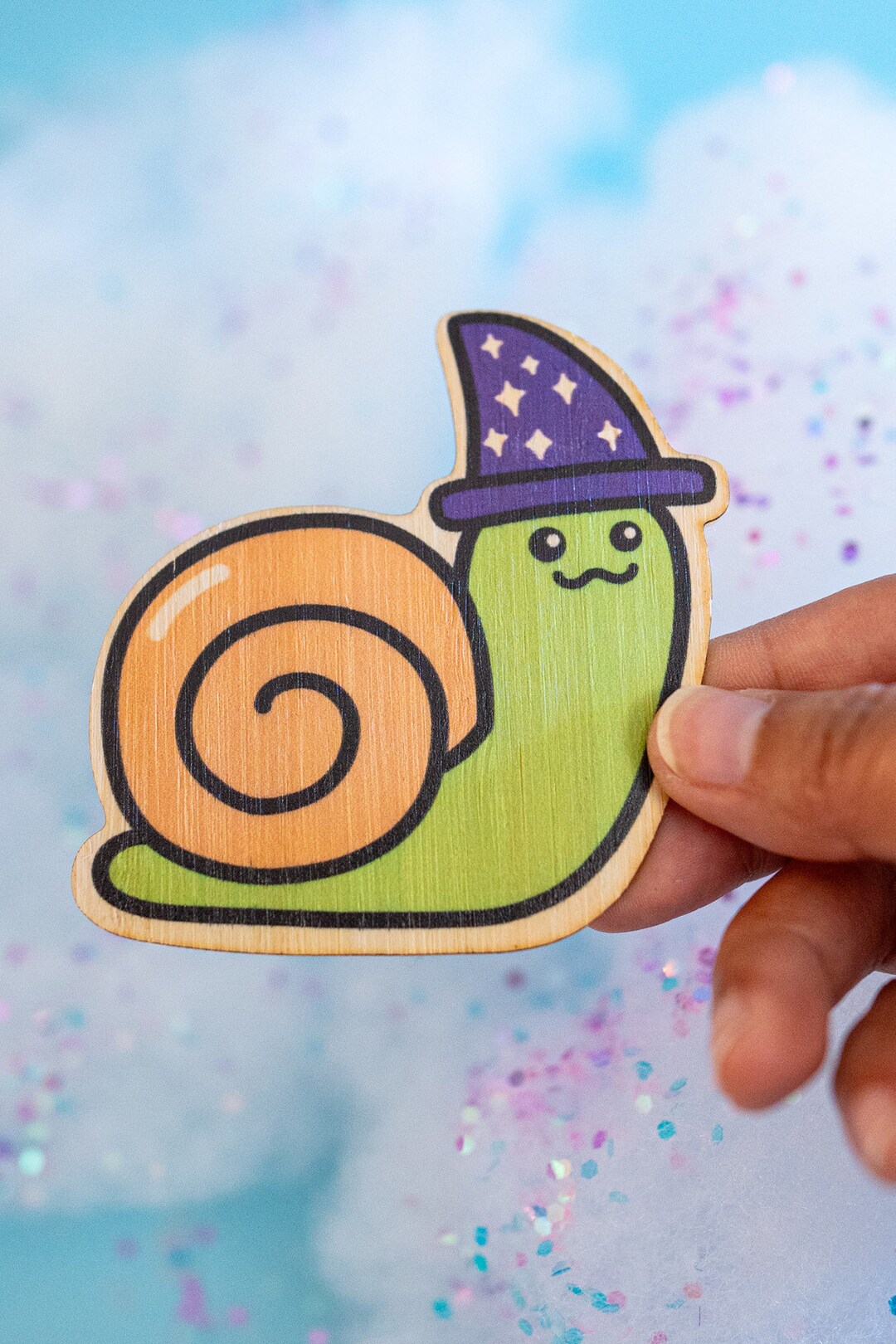 Wizard Snail Bamboo Sticker - Etsy