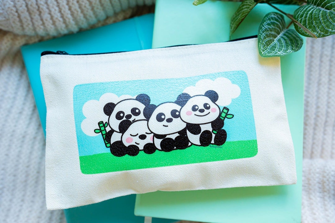 Panda Pencil Pouch Cute Pencil Case Kawaii Make up Bag Craft Organizer ...