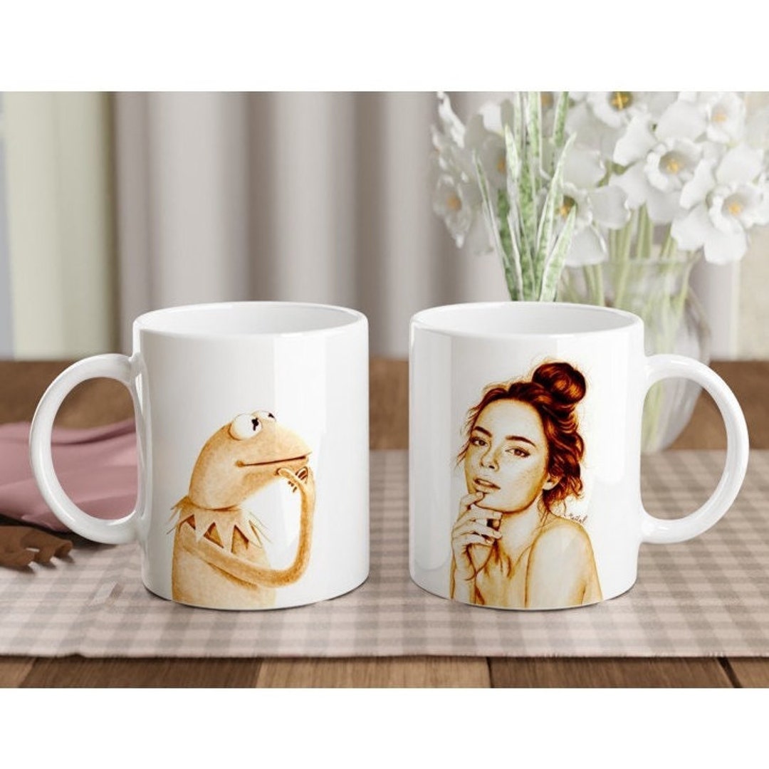 Kermit Coffee Mug: Thinking Man Design, College Student Gift - Etsy Canada