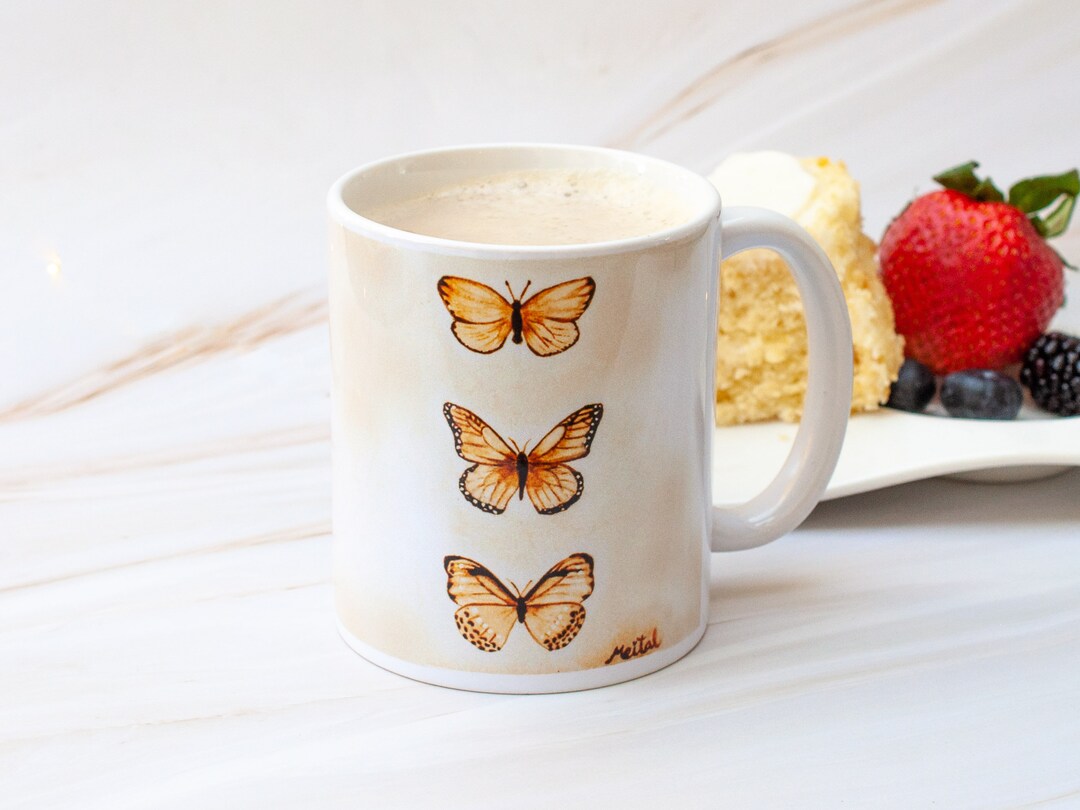 Butterfly Mug, Retro Coffee Cup, Butterfly Art, Vintage Butterfly, Boho ...