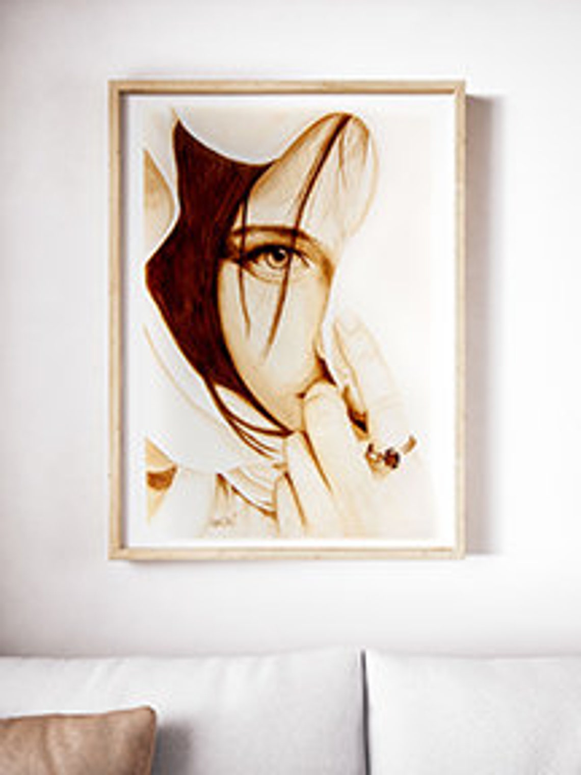 Coffee Fortune Teller, Coffee Painting, Coffee Poster, Mystic Art ...